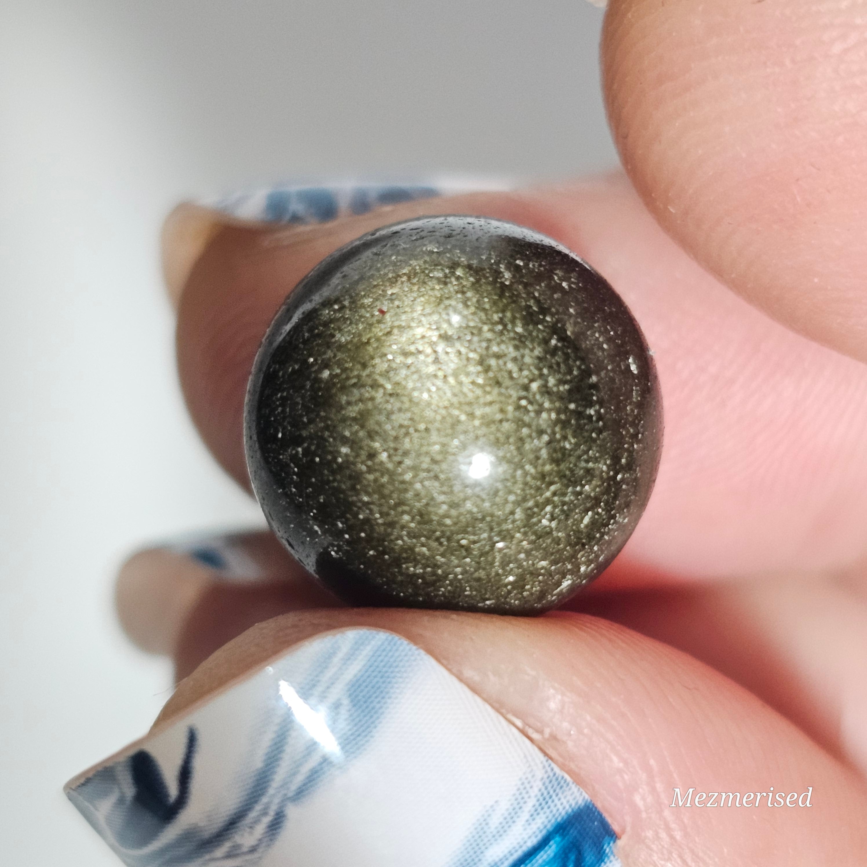 Baby Gold Sheen Obsidian Spheres – Mezmerised